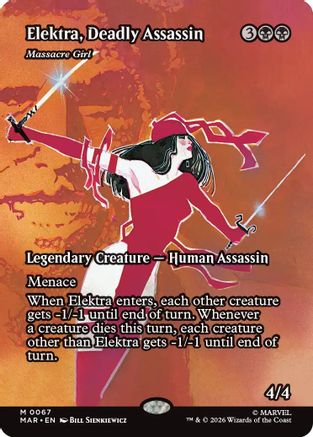 Elektra, Deadly Assassin - Massacre Girl (Borderless) (MAR-067) - Marv ...