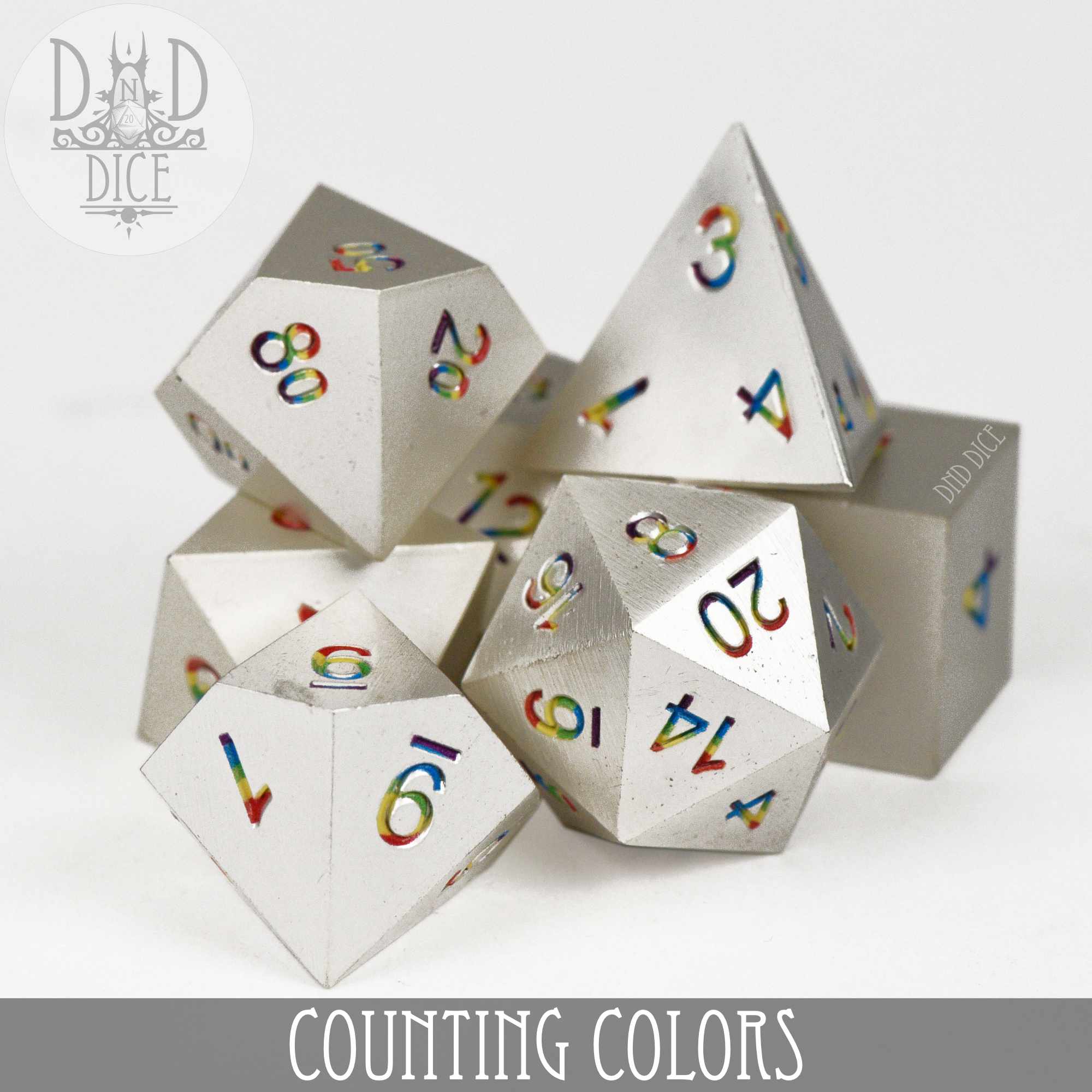 Game Crave Tournament Store - Counting Colors Metal Dice Set